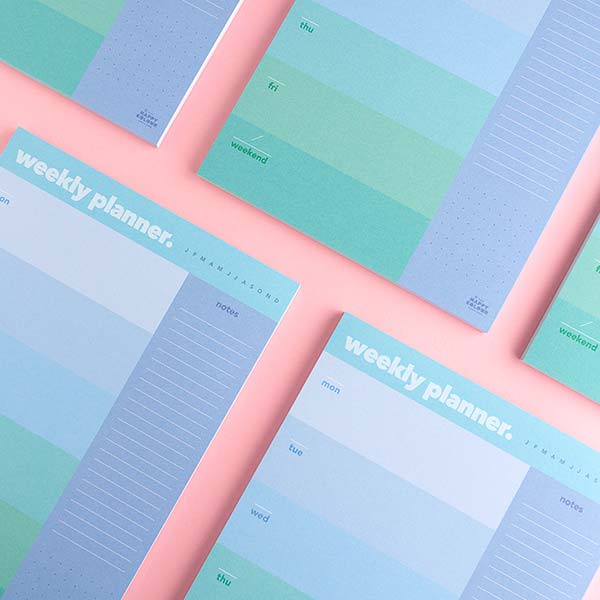 hot new 50 % in stock pre order out stock blue weekly planner notepad £ ...
